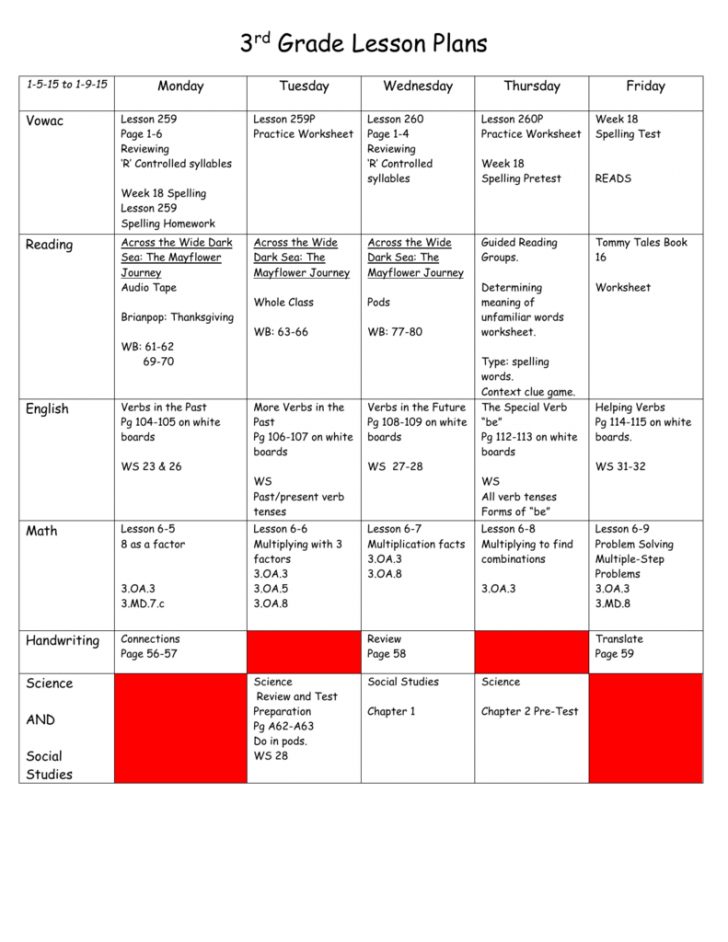 3rd Grade Lesson Plans - Lesson Plans Learning