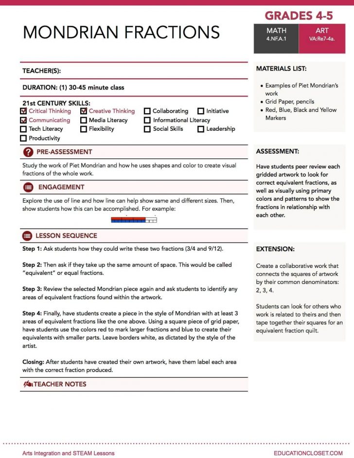 4th Grade Math Lesson Plans - Lesson Plans Learning