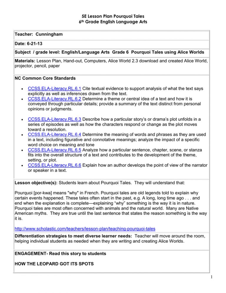 Inference Lesson Plans 6th Grade - Lesson Plans Learning