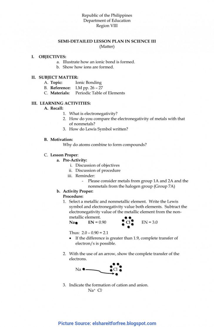 Sample Detailed Lesson Plan In Science Kindergarten - Lesson Plans Learning