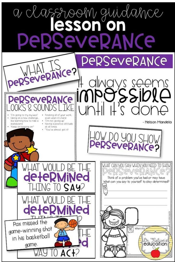 Classroom Guidance Lesson - Perseverance | Guidance Lessons - Lesson ...