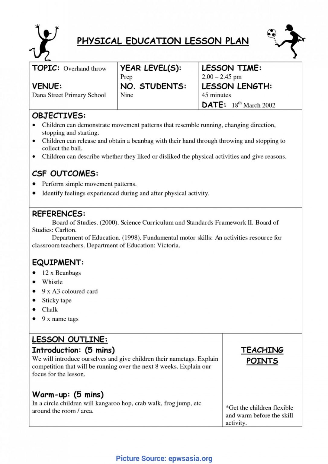 Preschool Pe Lesson Plans - Lesson Plans Learning
