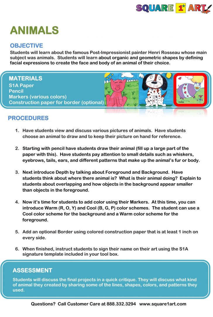 Animal Art Lesson Plans Elementary - Lesson Plans Learning