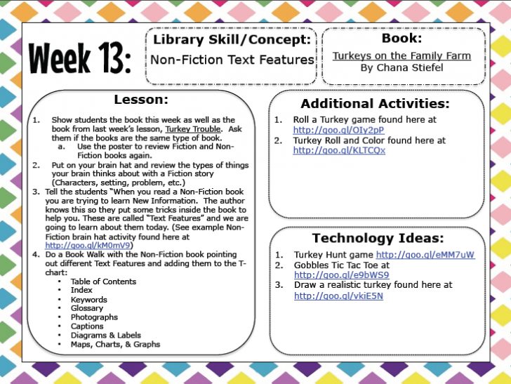 Kindergarten Library Lesson Plans - Lesson Plans Learning