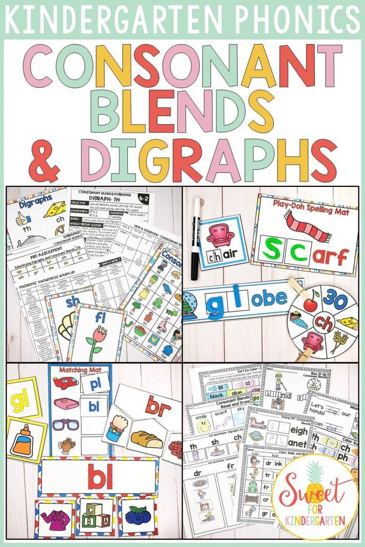 Kindergarten Consonant Blends And Digraphs Unit - Lesson Plans Learning