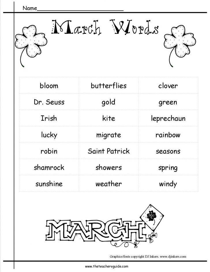March Lesson Plans, Themes, Holidays, And Printouts | Lesson Plans Learning