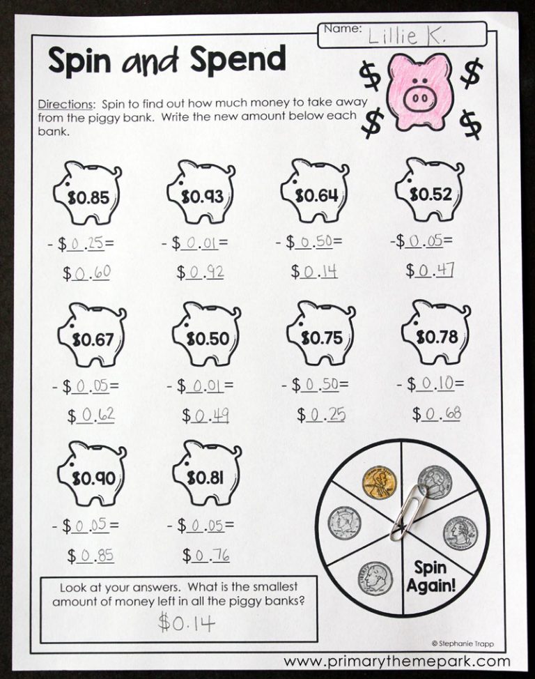 Money Lesson Plans 2nd Grade - Lesson Plans Learning