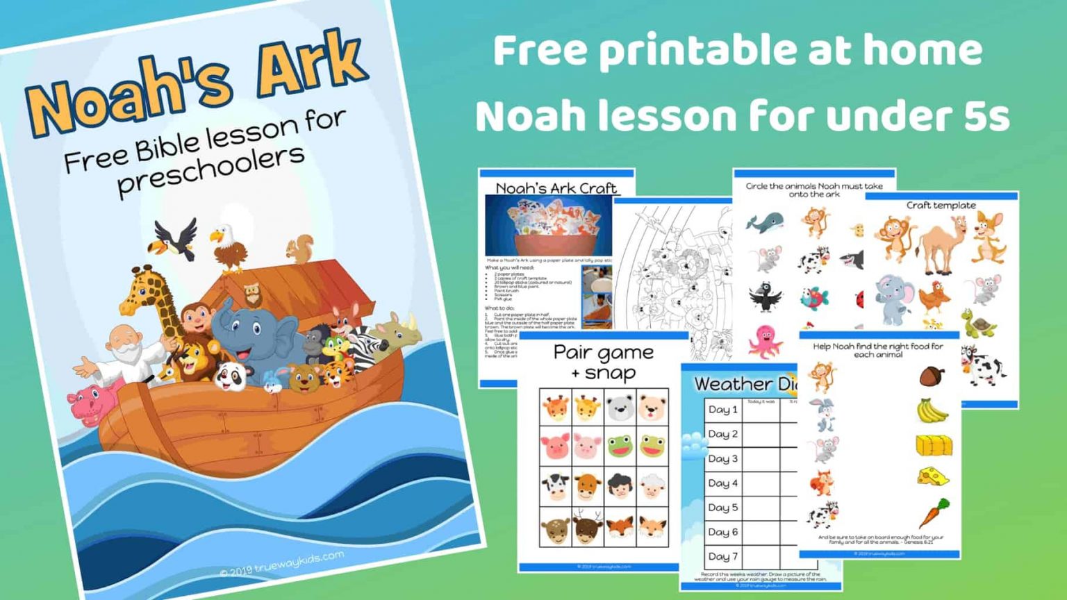 Noah's Ark - Free Printable Bible Lesson For Preschoolers - Lesson ...