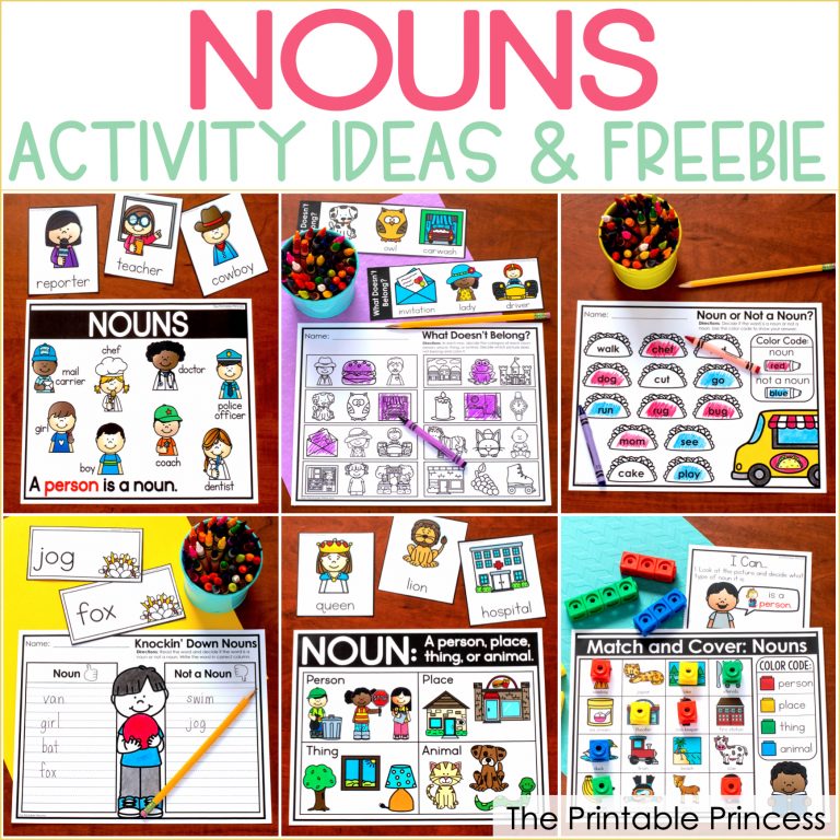 Nouns Activities For Kindergarten - Lesson Plans Learning