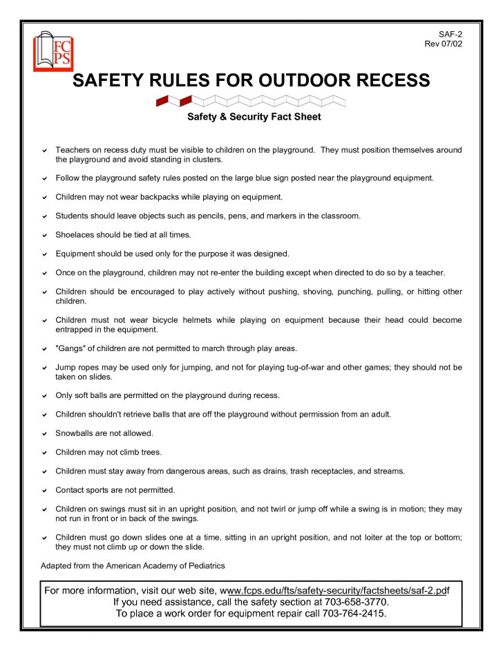 Outdoor Safety For Preschoolers | Safety Rules For Outdoor - Lesson ...