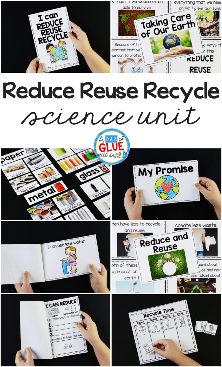 Reduce, Reuse, Recycle Science Unit - A Dab Of Glue Will Do - Lesson ...