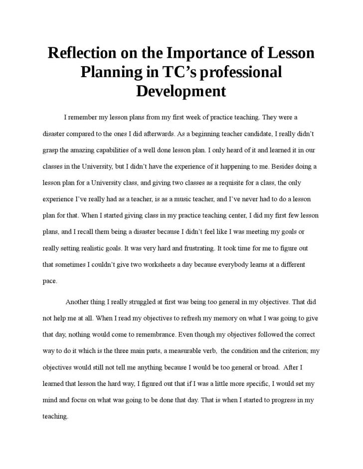 Example Of Reflection For Lesson Plan Reflection Less - vrogue.co Example Of Reflection For Lesson Plan Reflection Less - vrogue.co