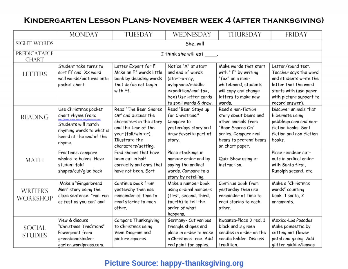 Thanksgiving Lesson Plans Lesson Plans Learning