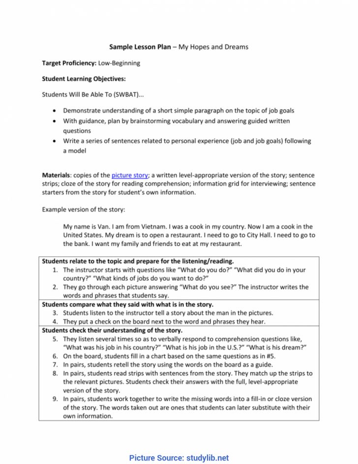 Simple Reading Comprehension Lesson Plan Objectives Sample - Lesson ... Simple Reading Comprehension Lesson Plan Objectives Sample - Lesson ...