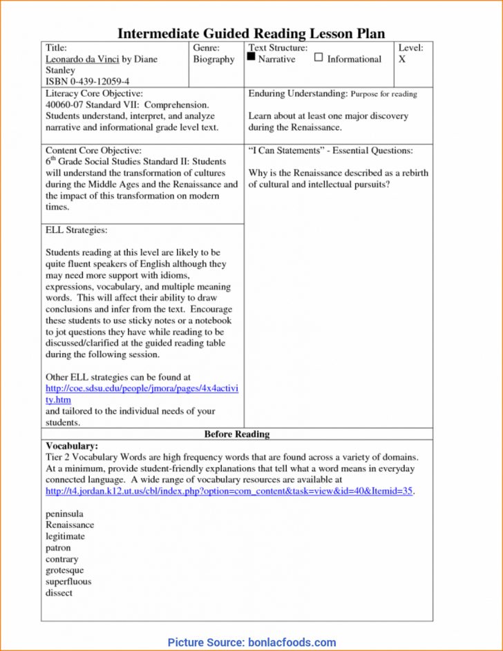 4th Grade Literacy Lesson Plans - Lesson Plans Learning