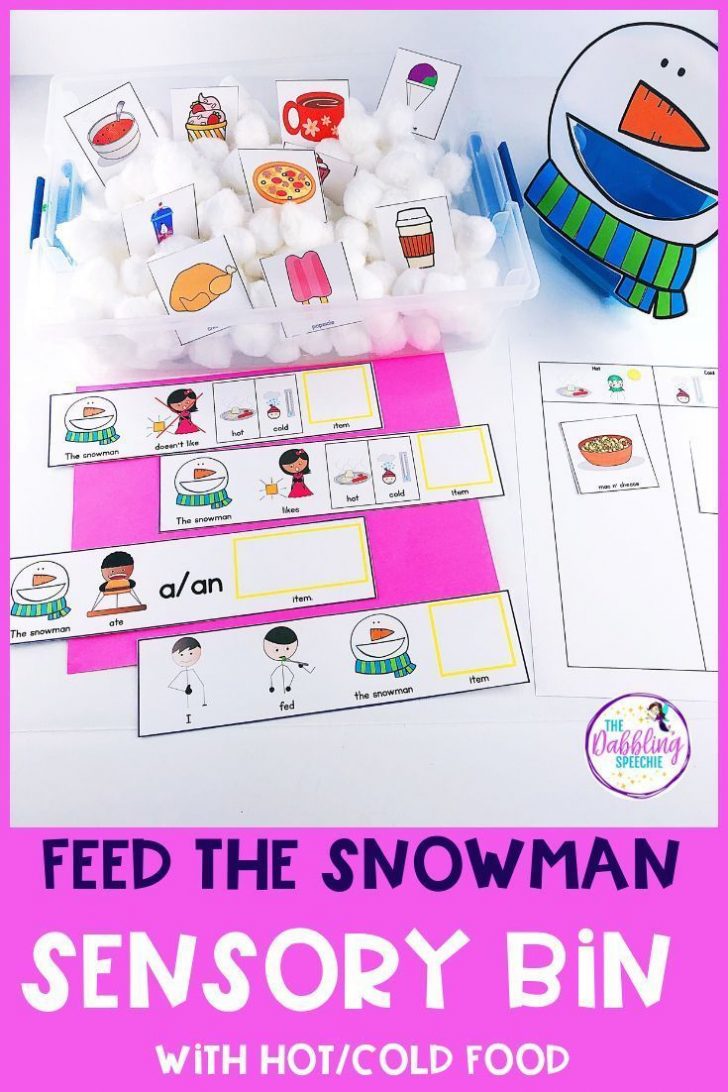 Snowman Themed Push-In Language Lesson Plan Guide - Lesson Plans Learning