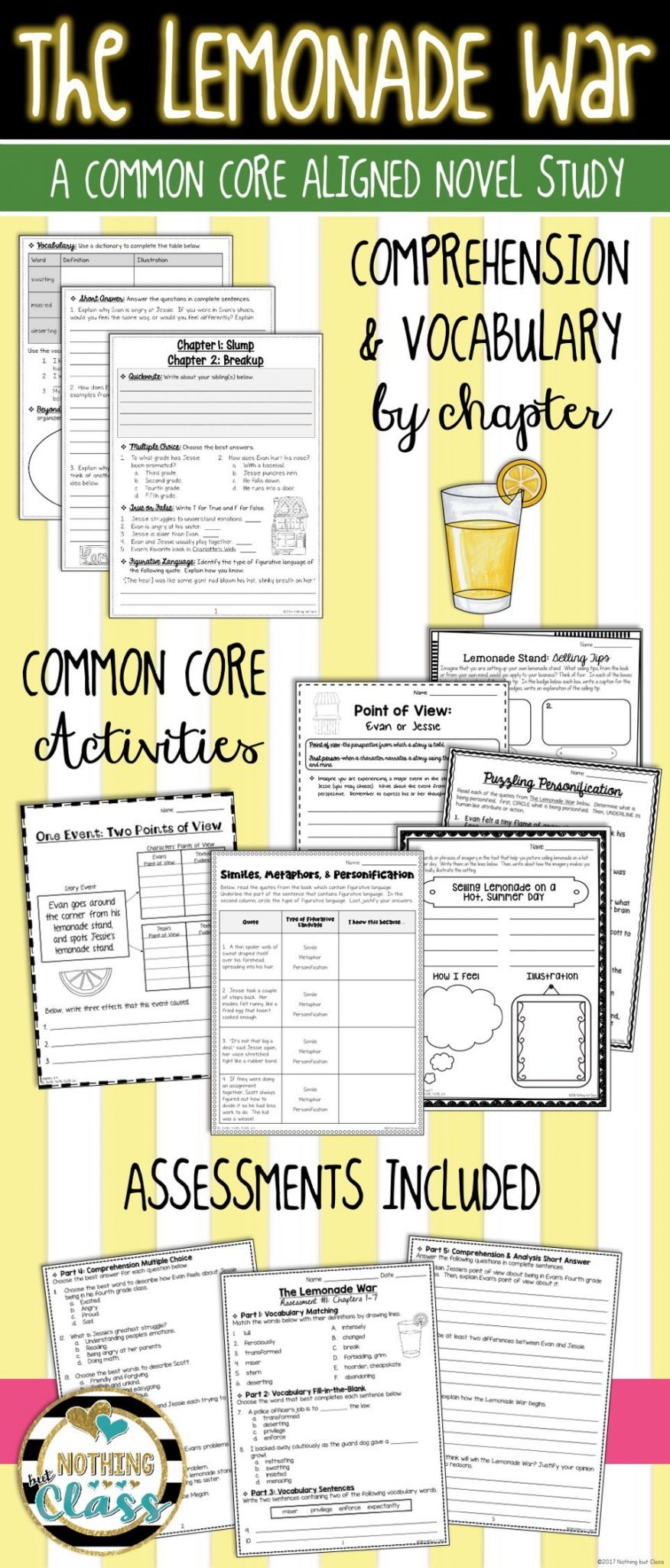 The Lemonade War Novel Study Unit Distance Learning | War - Lesson ...
