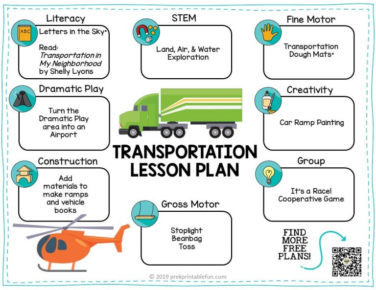 Transportation - Pre-K Printable Fun - Lesson Plans Learning