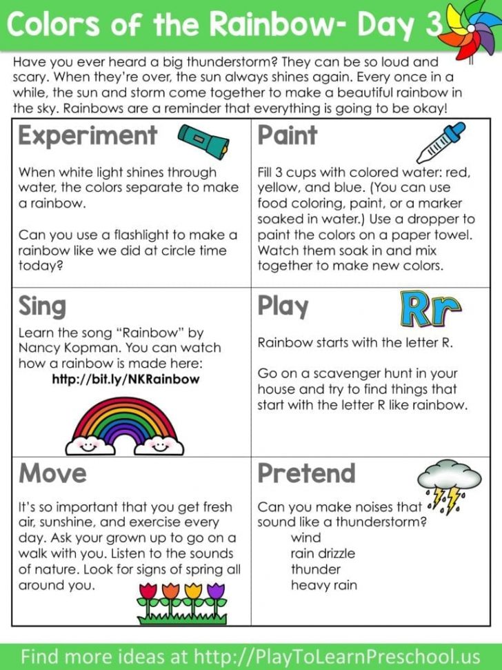 Lesson Plan About Colors For Preschool - Lesson Plans Learning