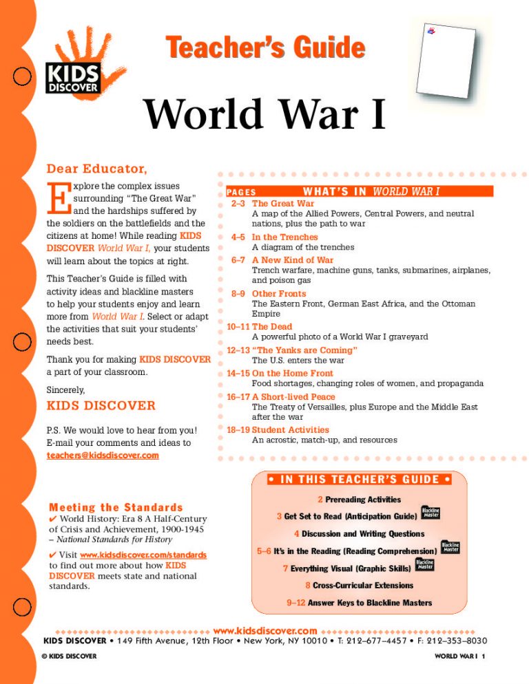 World War I (With Images) | Free Lesson Plans - Lesson Plans Learning